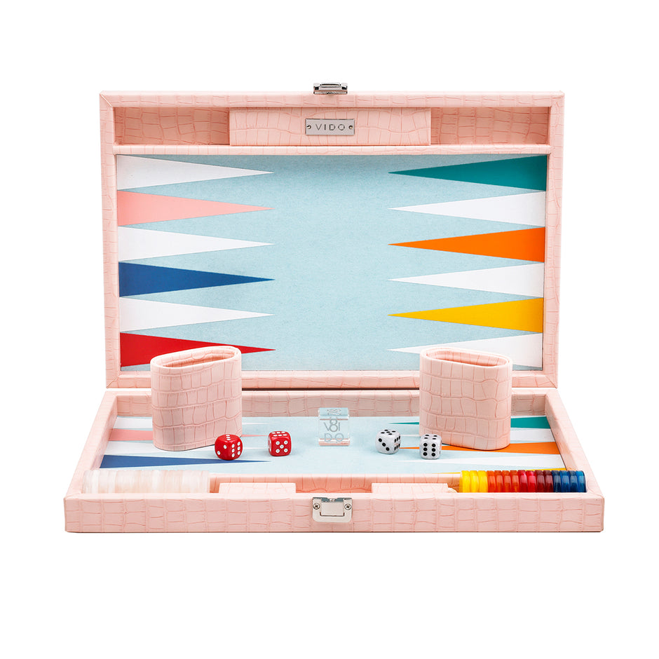 Medium Backgammon Sets 15" by VIDO - Vegan Leather - 29 mm Checkers ...